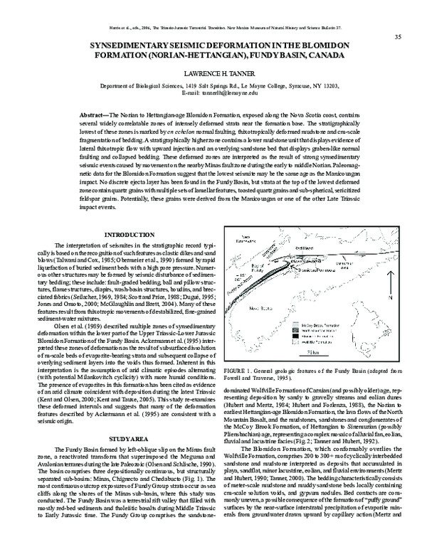 (PDF) Synsedimentary seismic deformation in the Blomidon Formation ...