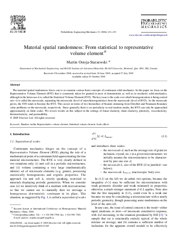 (PDF) Material spatial randomness: From statistical to representative ...