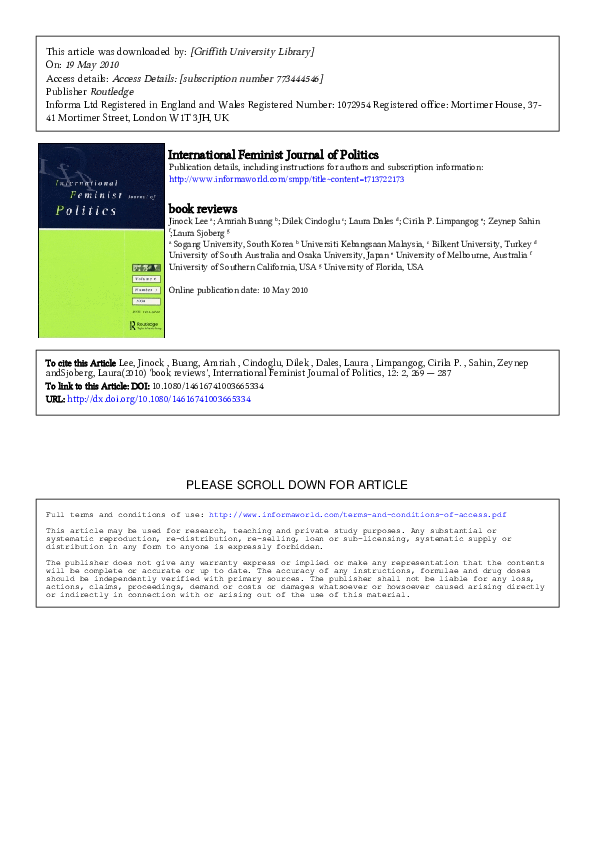 (PDF) Meredith Ralston and Edna Keeble, Reluctant Bedfellows: Feminism ...