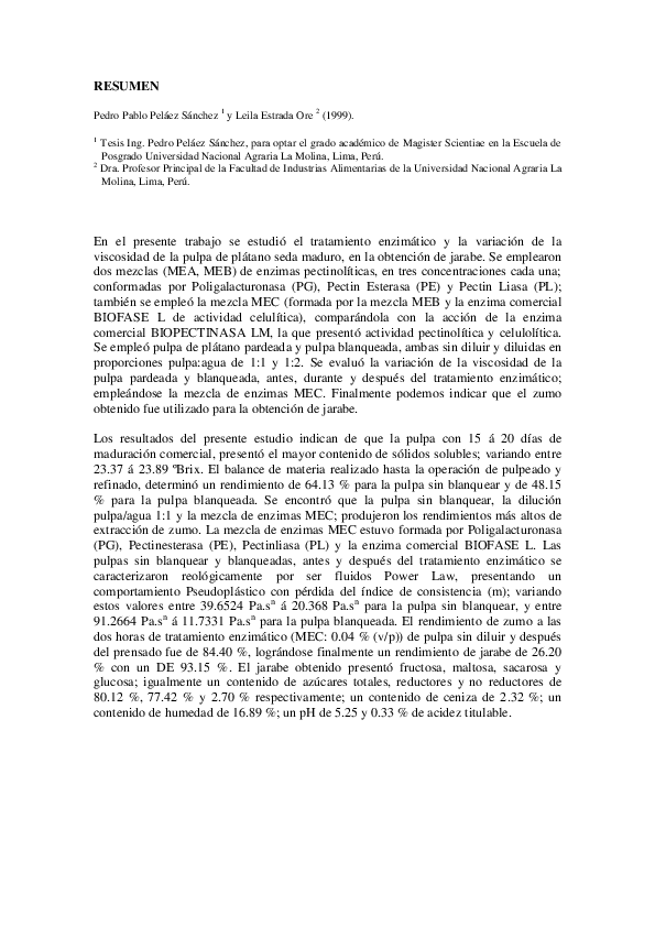 (DOC) Estudio del tratamiento enzimático y viscosidad de la pulpa de ...