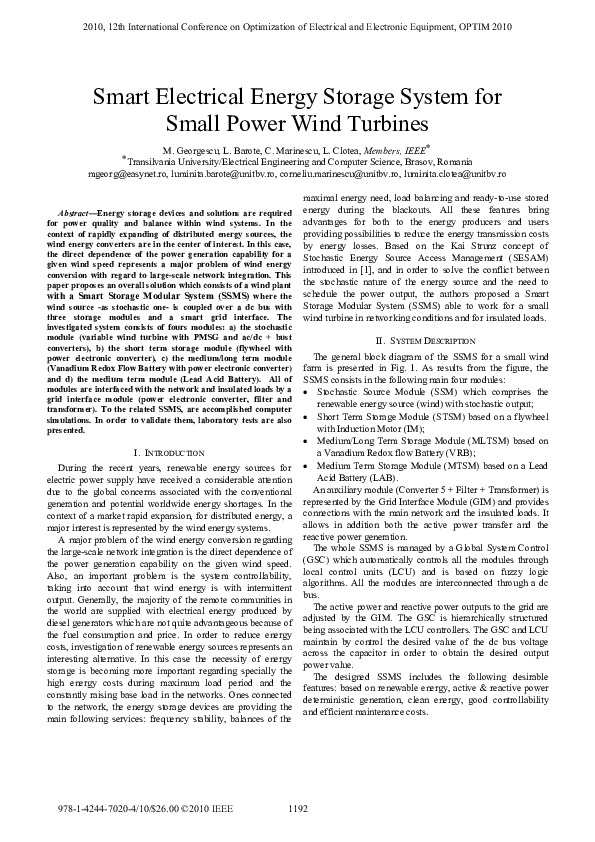 (PDF) Smart Electrical Energy Storage System