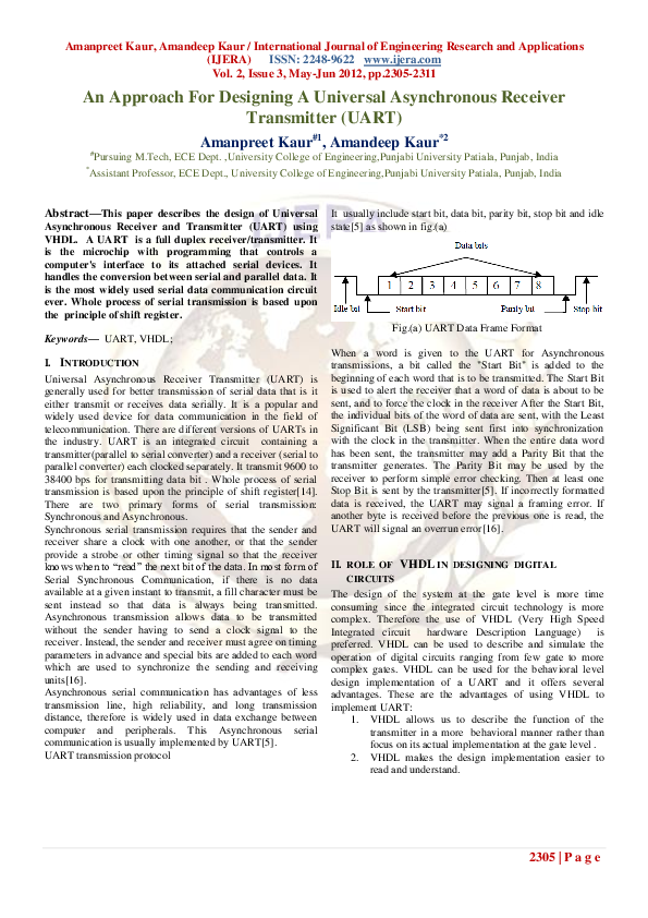 (PDF) 2305 | P a g e An Approach For Designing A Universal Asynchronous ...