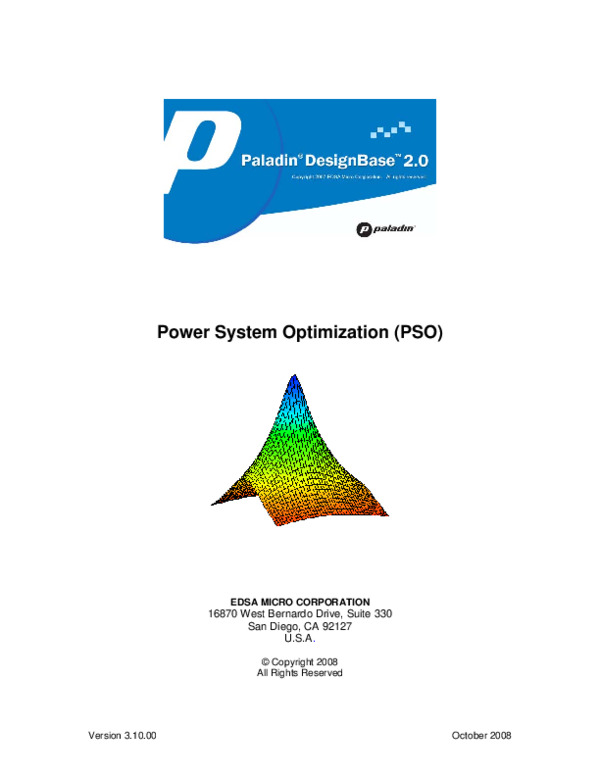 (PDF) Power System Optimization (PSO) Power System Optimization (PSO)