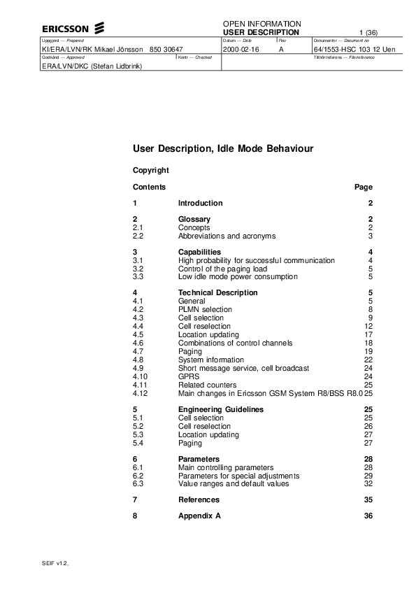 (PDF) Idle Mode Behaviour