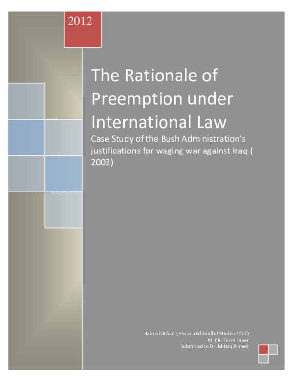 (PDF) The Rationale of Preemption