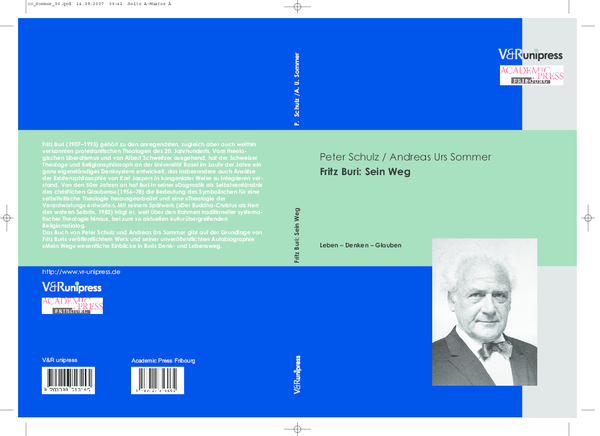 [zusammen mit Peter Schulz] Fritz Buri: Sein Weg. Leben – Denken ...