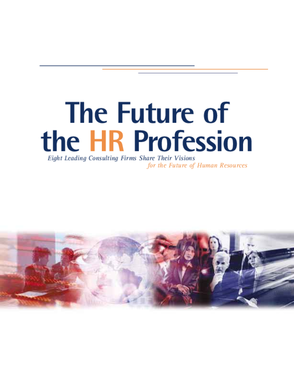 (PDF) The Future of the HR Profession Eight Leading Consulting Firms ...