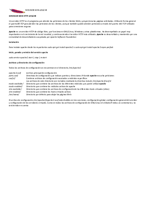 (PDF) SERVIDOR WEB APACHE