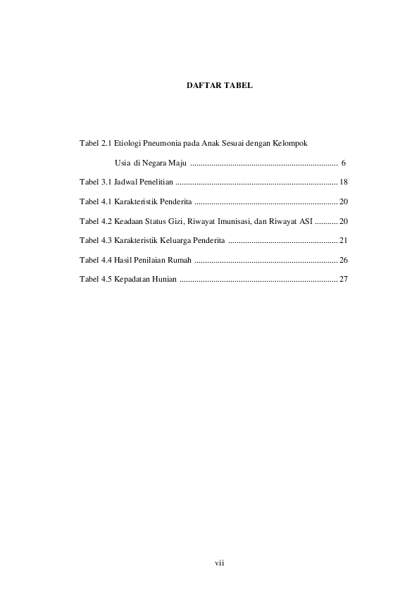 (DOC) DAFTAR TABEL