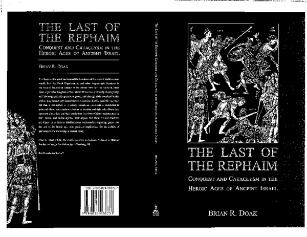 (PDF) The Last of the Rephaim: Conquest and Cataclysm in the Heroic ...