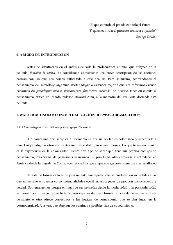 Sobre También la Lluvia, de Iciar Bollaín.