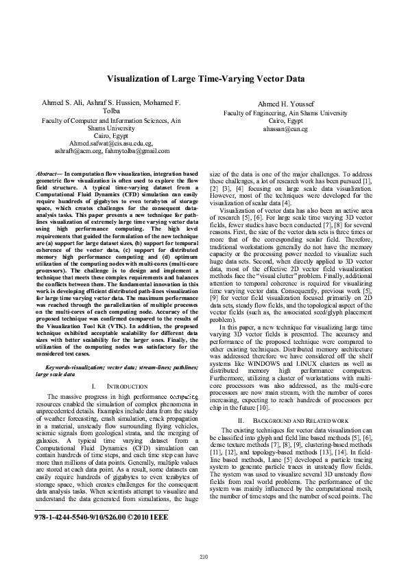 (PDF) Visualization of Large Time-Varying Vector Data