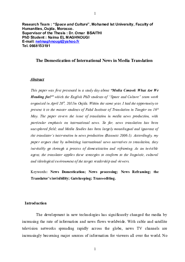 (DOC) Media Translation