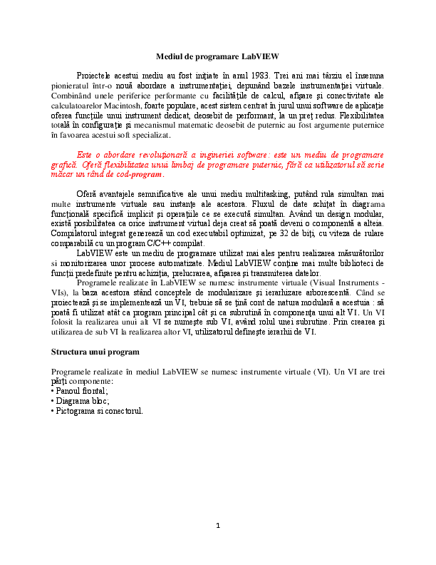 (PDF) Mediul de programare LabVIEW