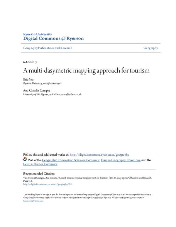 (PDF) A multi-dasymetric mapping approach for tourism