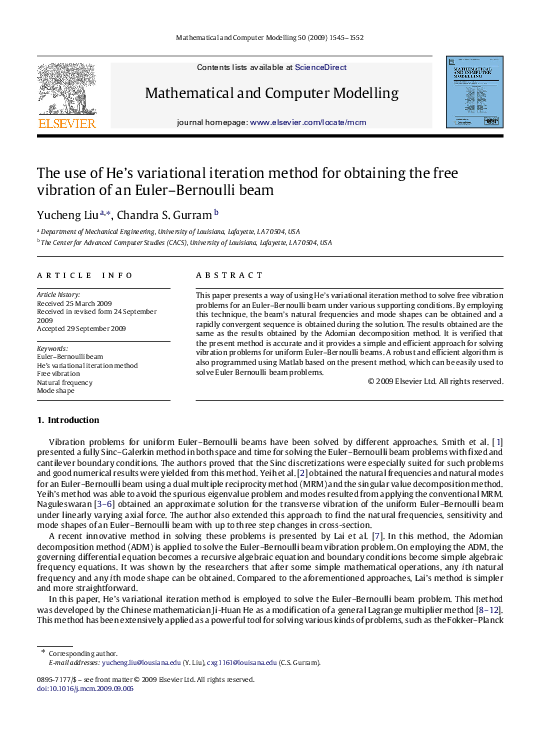 Pdf The Use Of Hes Variational Iteration Method For Obtaining The