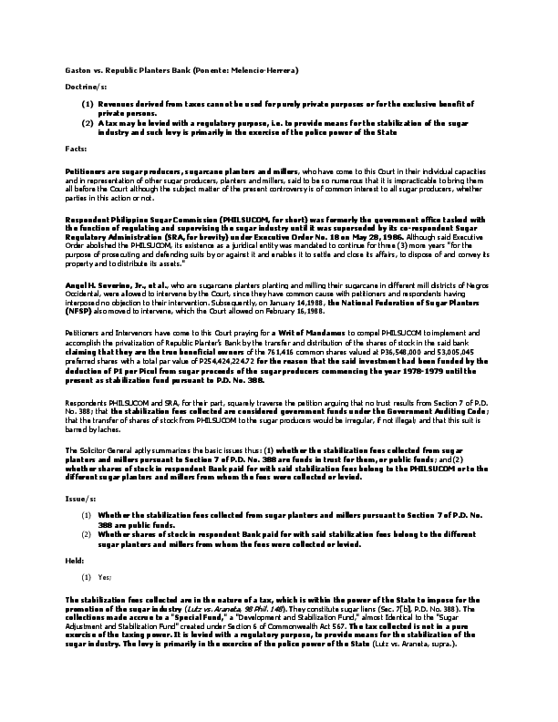 (DOC) Taxation Case Digest 1