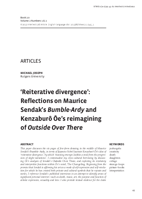 (PDF) ‘Reiterative divergence’: Reflections on Maurice Sendak’s Bumble ...