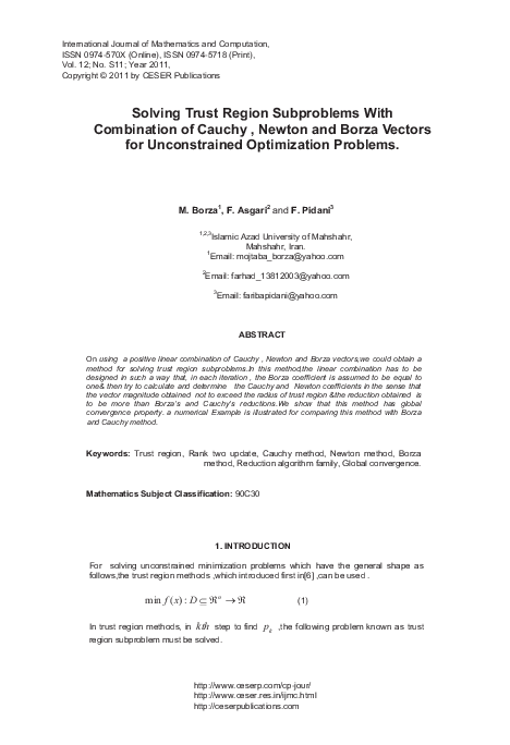 newton's method for unconstrained optimization