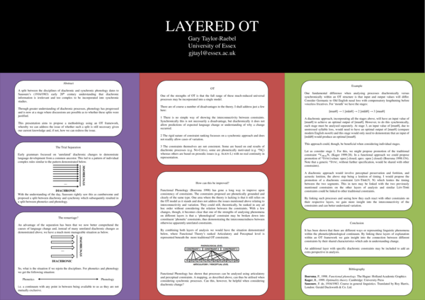 (PPT) Layered OT Poster Presentation Edinburgh Historical Phonology ...