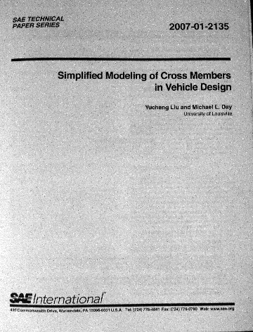 (PDF) Simplified modeling of cross members in vehicle design