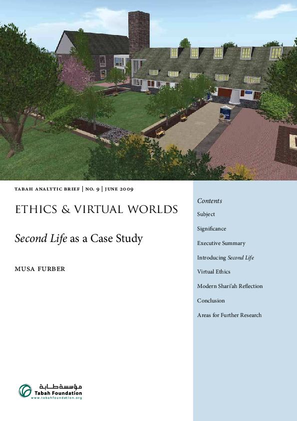 (PDF) Ethics & Virtual Worlds: Second Life as a Case Study