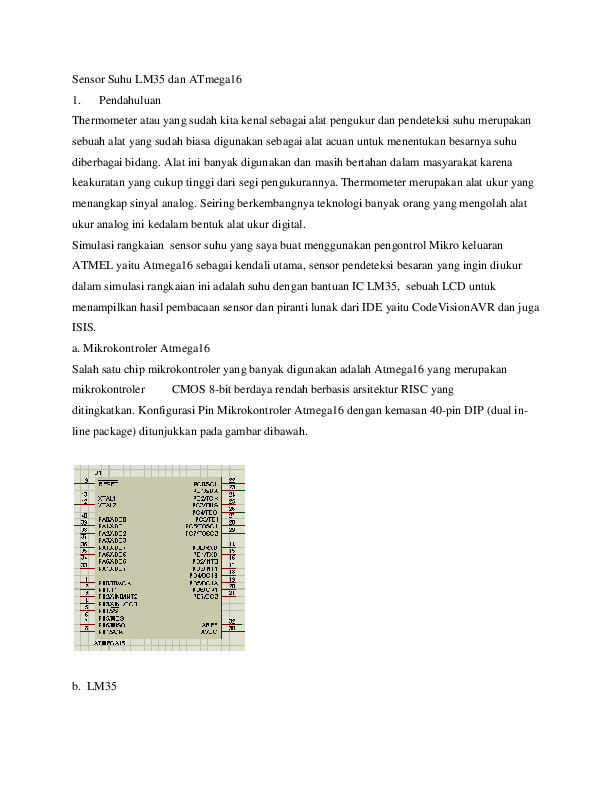 (DOC) Sensor Suhu LM35 dan ATmega16