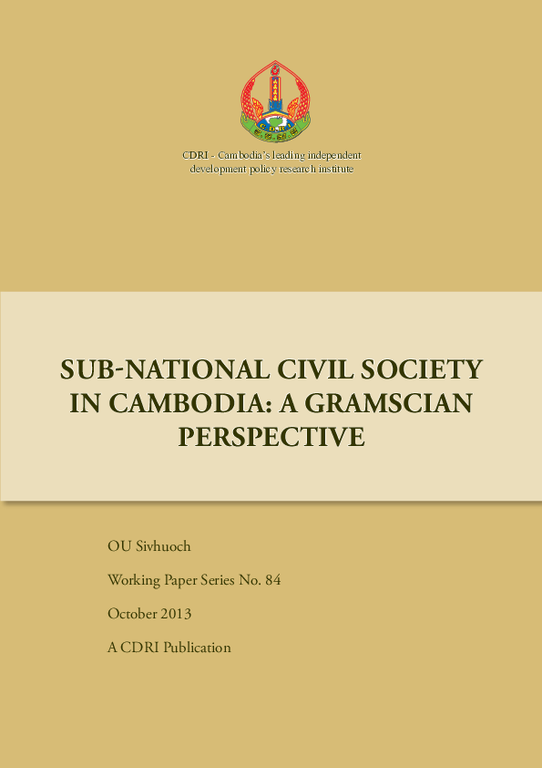 (PDF) Sub-National Civil Society in Cambodia: A Gramscian Perspective
