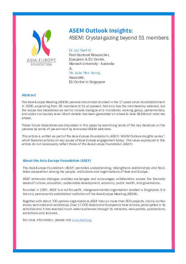 (PDF) ASEM: Crystal-gazing beyond 51 members