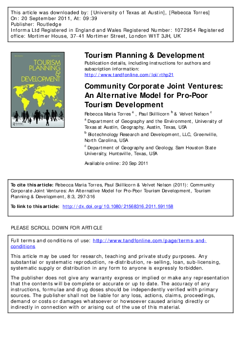 (PDF) Community Corporate Joint Ventures: An Alternative Model for Pro ...