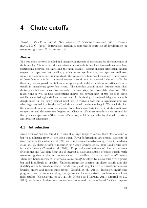 (PDF) Chapter 4 - Chute Cutoffs