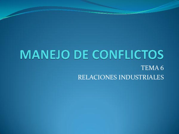 (PPT) MANEJO DE CONFLICTOS