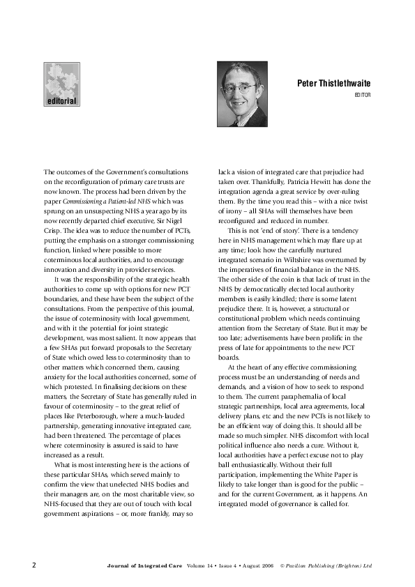 (PDF) In Control Story So far