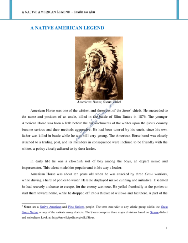(PDF) A native american legend