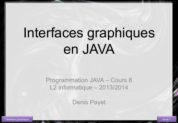 Cours 2 : programmation des interfaces graphiques