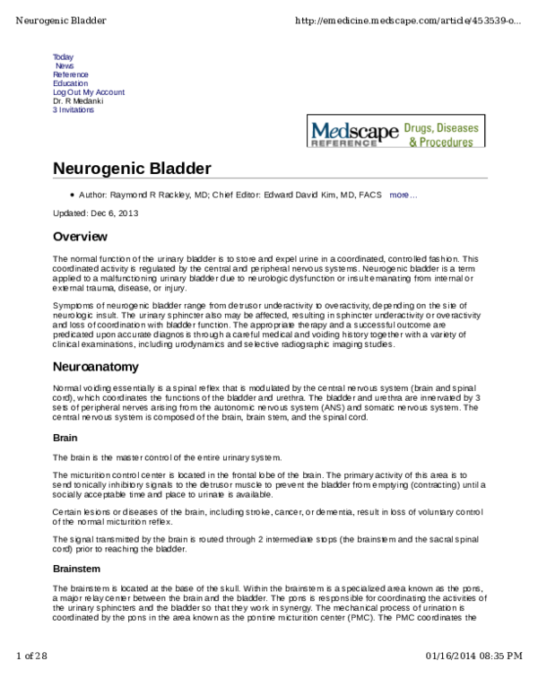 (PDF) Neurogenic bladder
