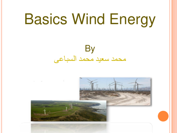 (PPT) Basics of Wind Energy