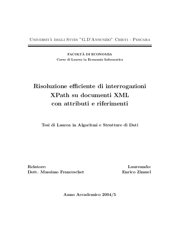 (PDF) Efficient resolution of XPath queries on XML documents with attribute and references