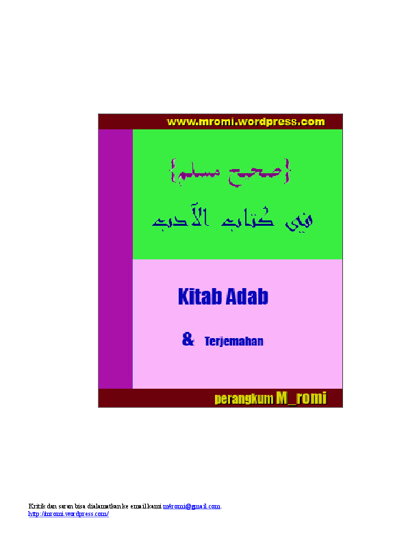 (PDF) Hadith Kitab Adab dan Terjemah