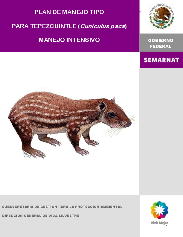 (PDF) Plan Manejo Tepezcuintle