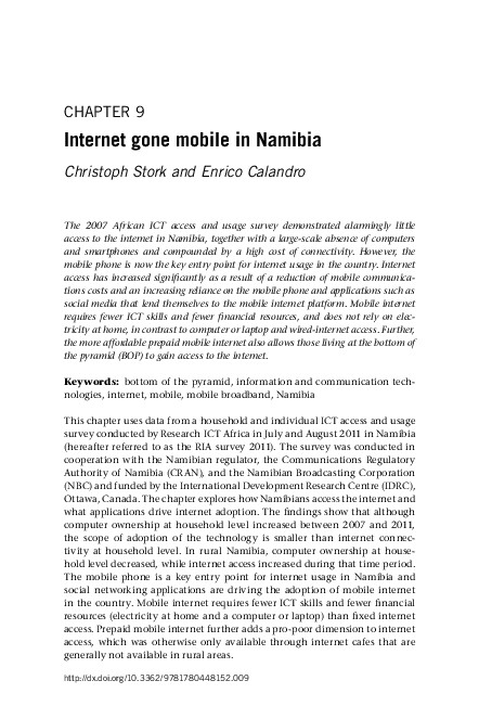 (PDF) Internet gone mobile in Namibia