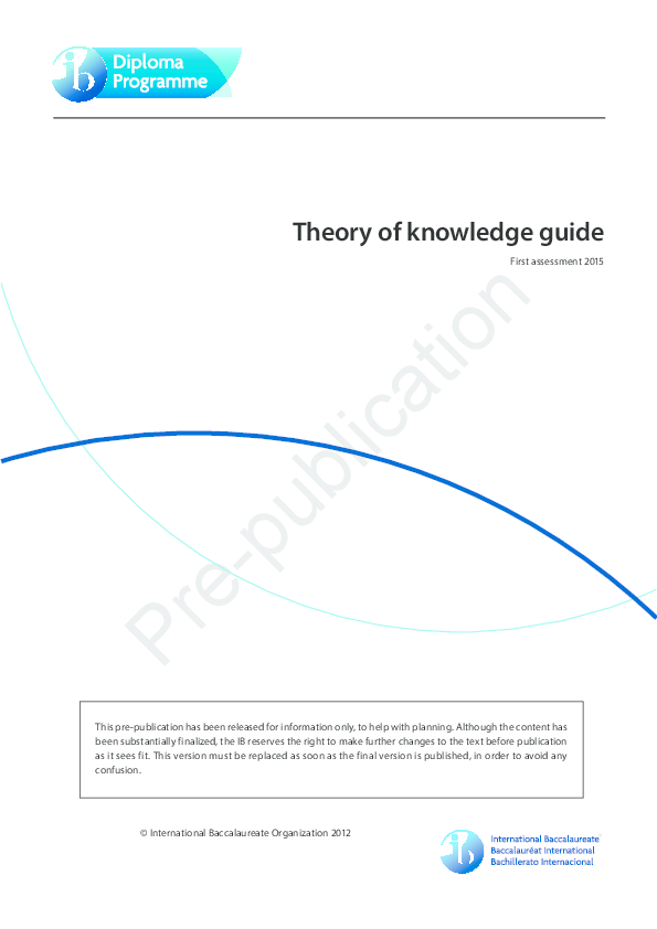 (PDF) Theory of knowledge guide