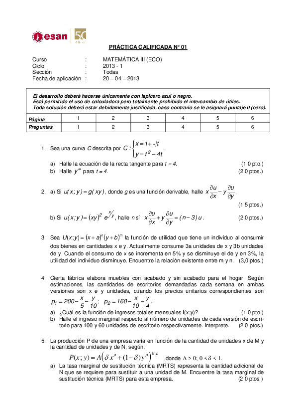 (PDF) PRÁCTICA CALIFICADA N° 01