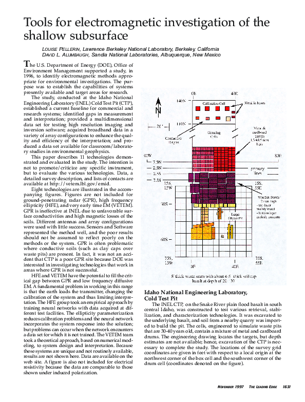 (PDF) Tools for electromagnetic investigation of the shallow subsurface