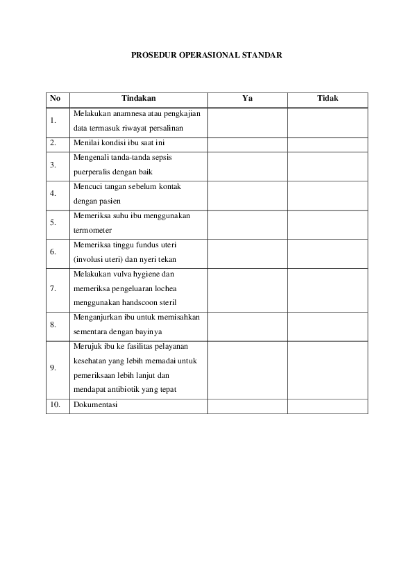 (DOC) SOP Sepsis Puerperalis