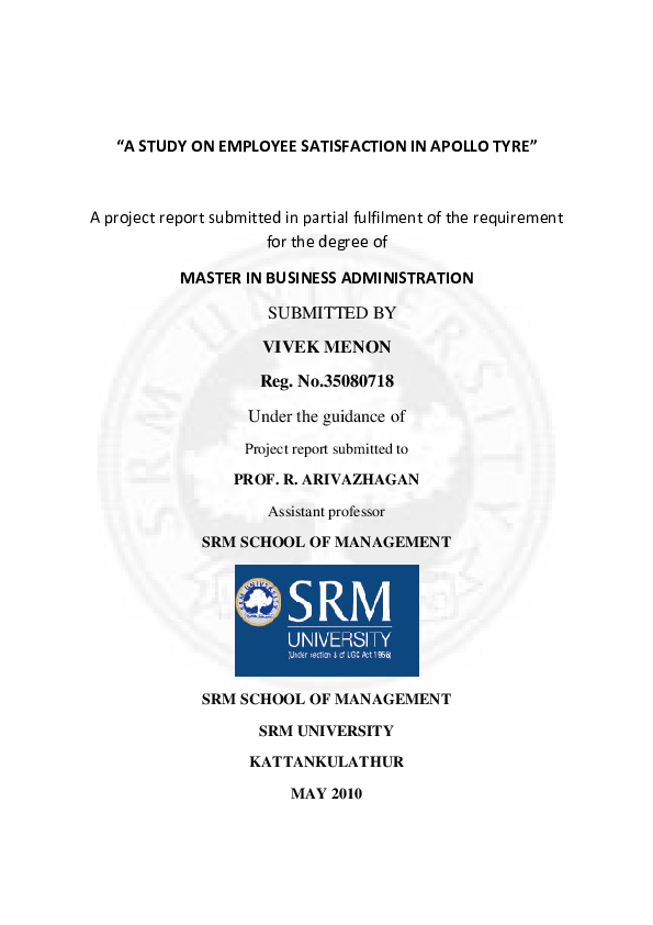(PDF) Project - Job Satisfaction