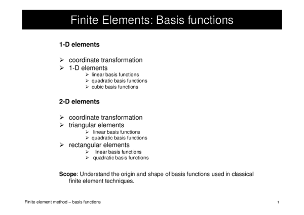 quadratic shape functions finite element