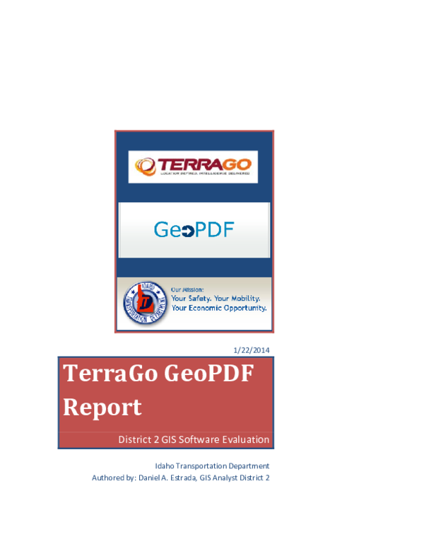 (PDF) Report to ITDHQ GIS GeoPDF
