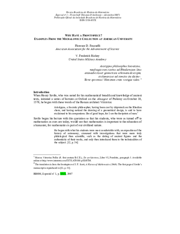(DOC) Why have a frontispiece? Examples from the Michalowicz collection ...
