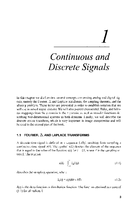 (PDF) CONTINUOUS AND DISCRETE SIGNALS